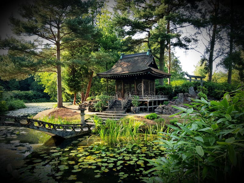 Japanese style building stock photo. Image of style - 129686528