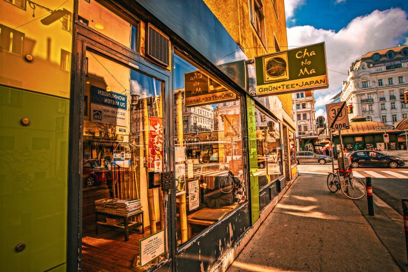 Japanese Style Cafe in Vienna Editorial Stock Image - Image of cafe ...