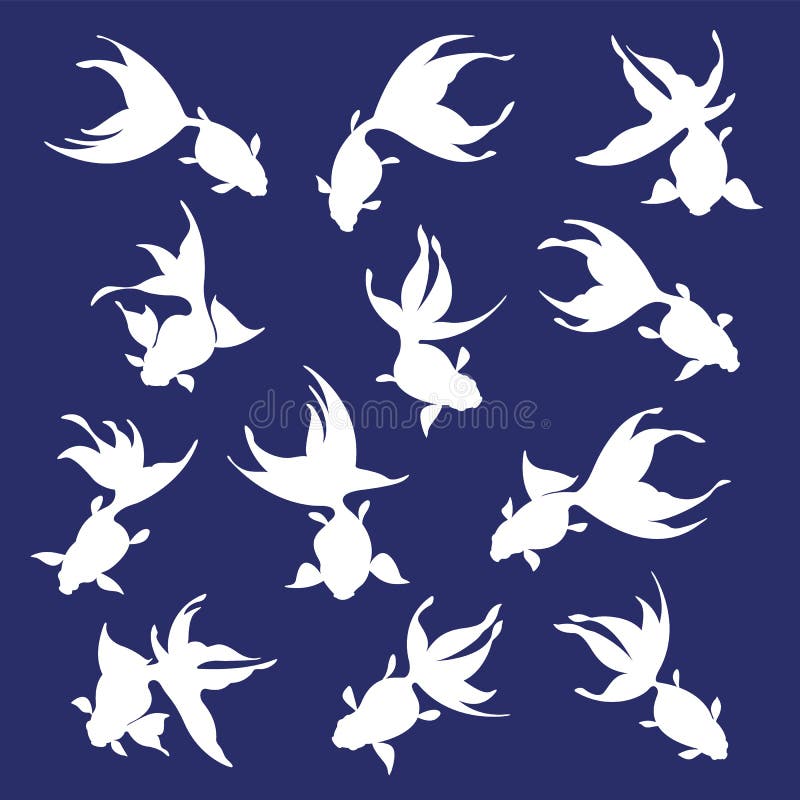 Japanese Style and Elegant Goldfish Pattern, Stock Vector ...