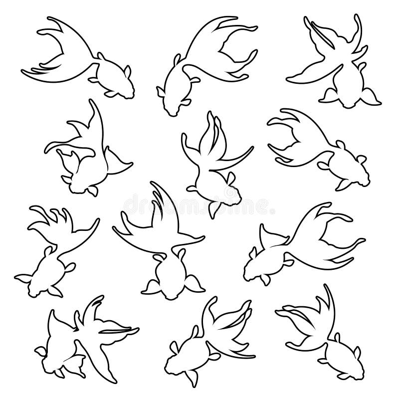 Japanese Style and Elegant Goldfish Pattern, Stock Vector ...