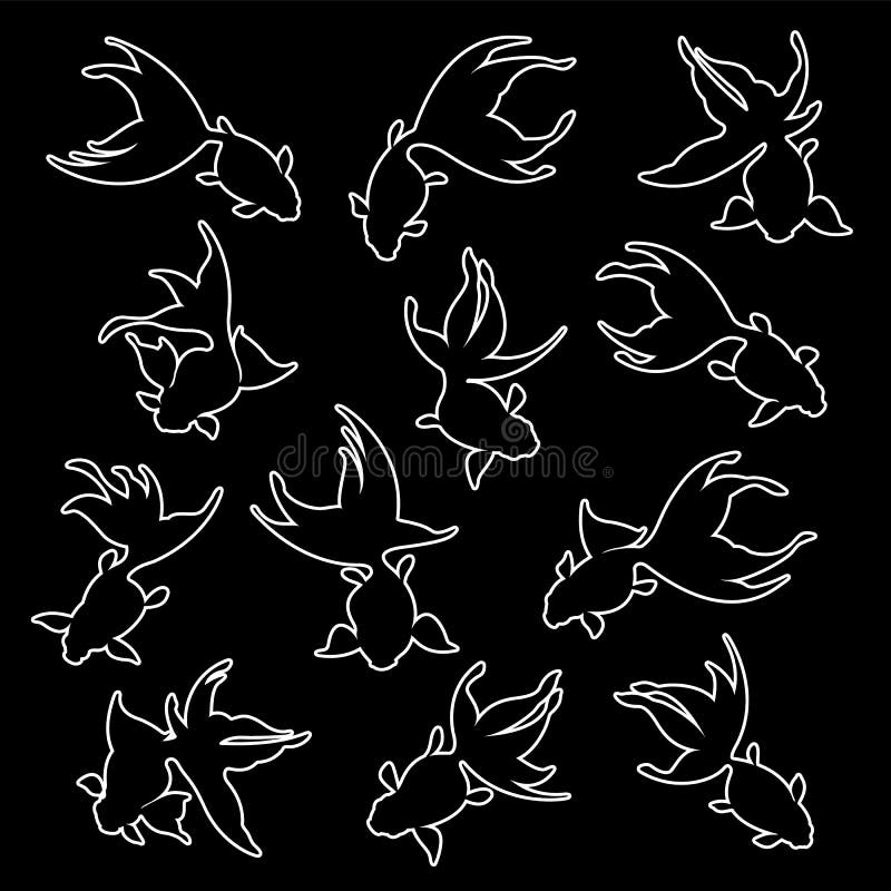 Japanese Style and Elegant Goldfish Pattern, Stock Vector ...