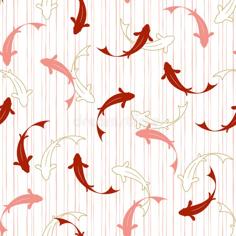Japanese Style and Elegant Goldfish Pattern, Stock Vector ...