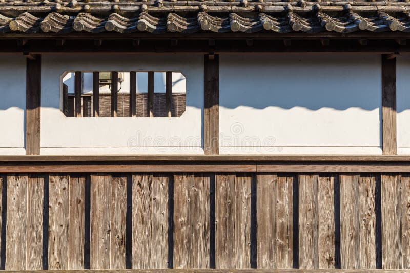Japanese Style Exterior Wall Stock Photo - Image of traditional, stone ...