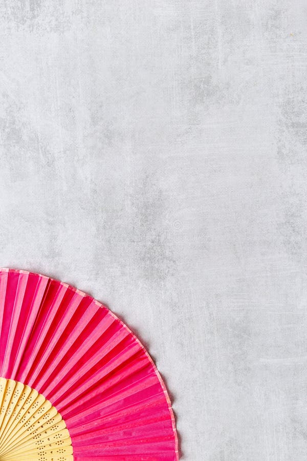 Japanese Style Hand Fan Made of Bamboo and Paper Stock Photo - Image of ...