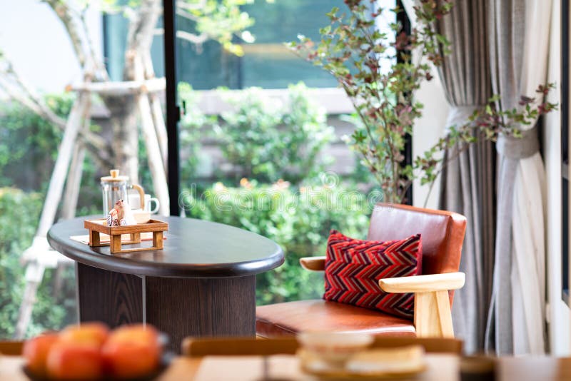 Japanese-style at Home Desk Table in the Room Stock Photo - Image of ...