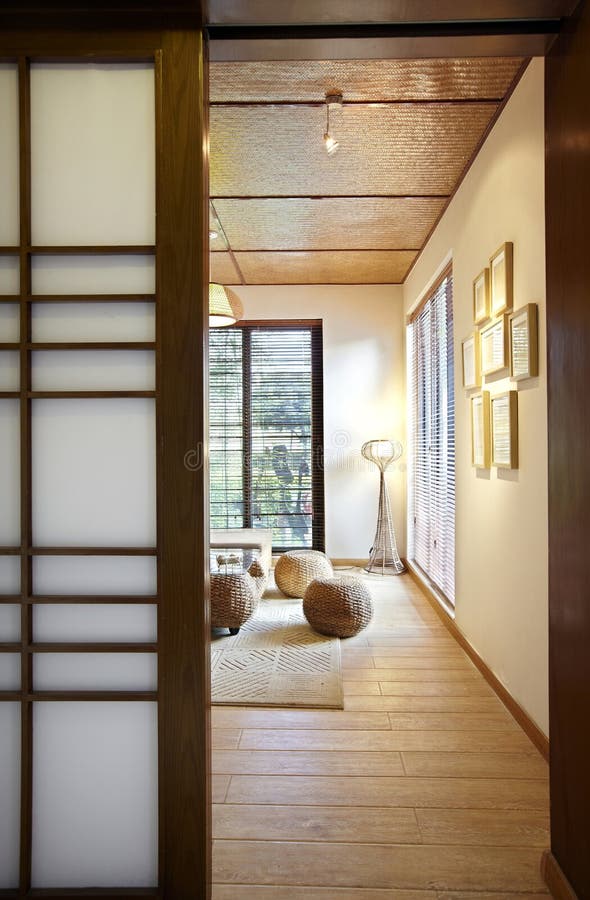 Japanese zen room stock image. Image of calm, inside - 13079279