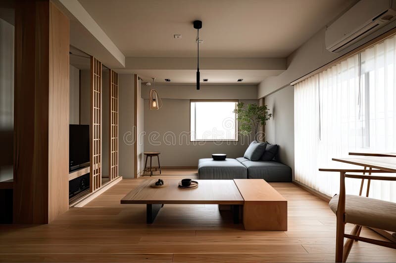 Japanese Style Interior with Minimalist Lines and Simple Design ...