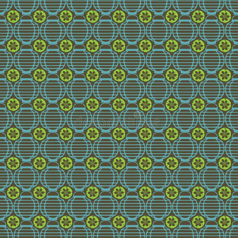 Japanese Style Lantern and Flower Repeat Pattern Stock Illustration ...