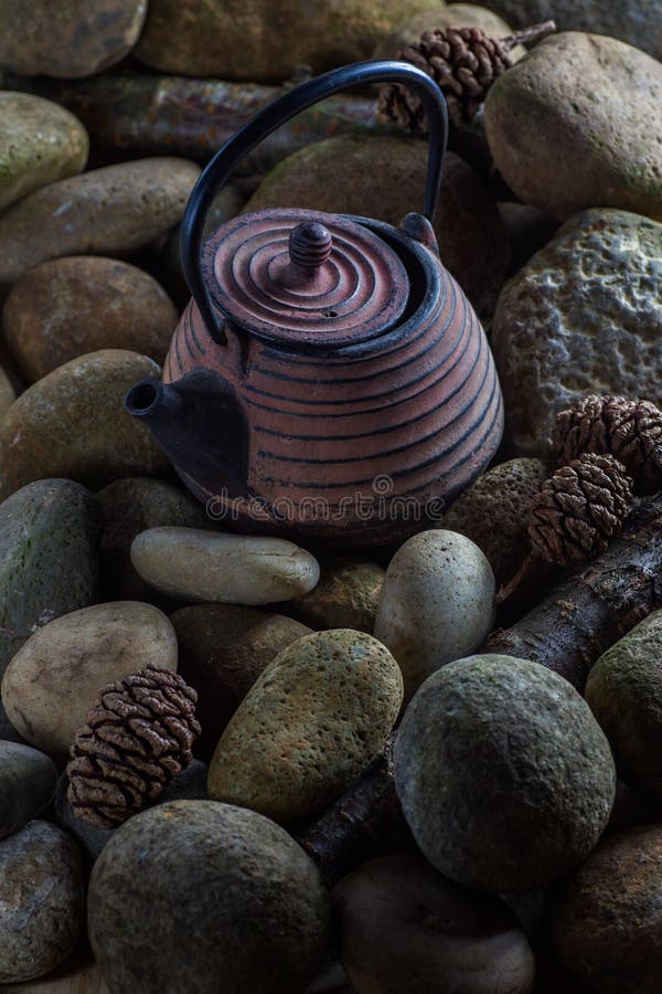 Japanese style pot stock image. Image of vintage, water - 187808195