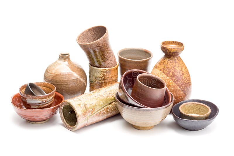 Japanese style pottery stock photo. Image of pottery - 63312142