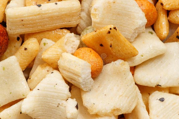 Japanese Style Rice Crackers Stock Photo - Image of spicy, food: 12684276