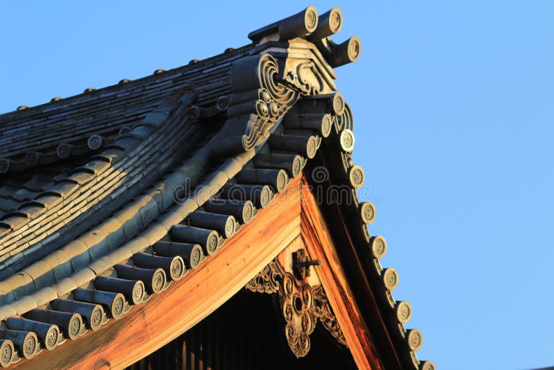 Japanese style roof stock photo. Image of buddhist, house - 59600608