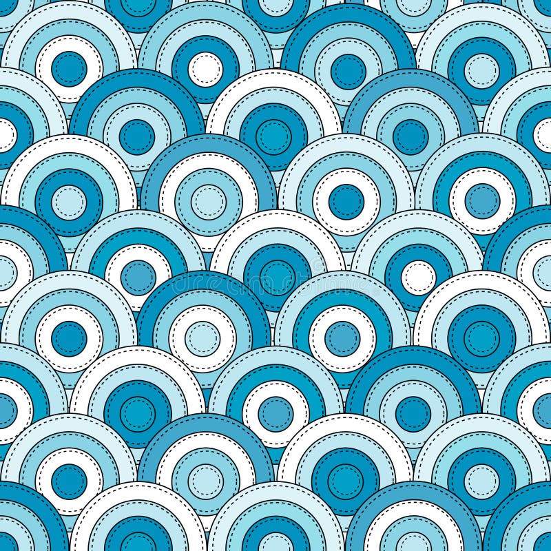 Japanese Style Seamless with Circles Stock Illustration - Illustration ...