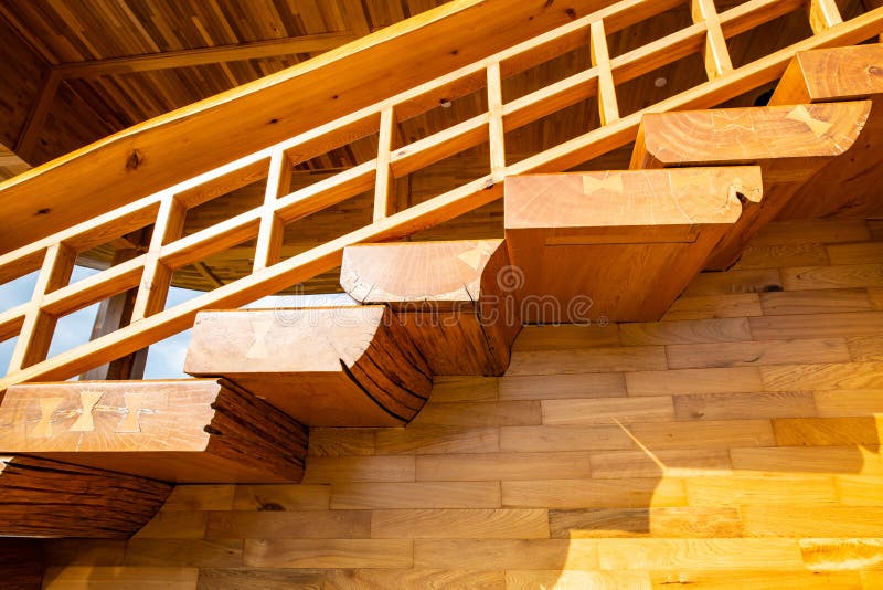 Japanese Style Stair in Hinoki Land Stock Image - Image of asia ...