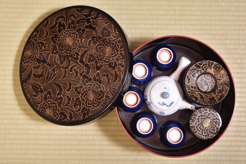 Japanese style tea set stock photo. Image of teacup - 134886368