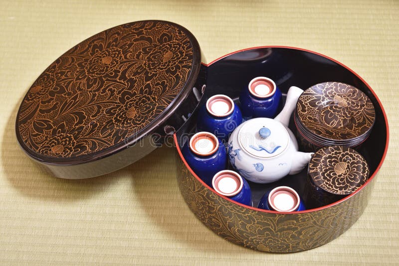 Japanese style tea set stock image. Image of traditional - 134886509