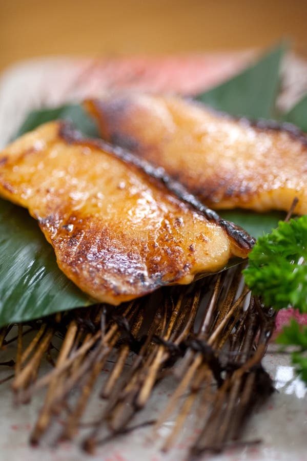Japanese Style Teppanyaki Roasted Cod Fish Stock Photos - Free ...