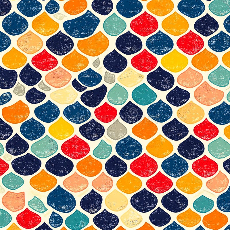 Adorable Ocean Fish Squama Vector Repeat Pattern Stock Illustrations – 4 Adorable Ocean Fish ...