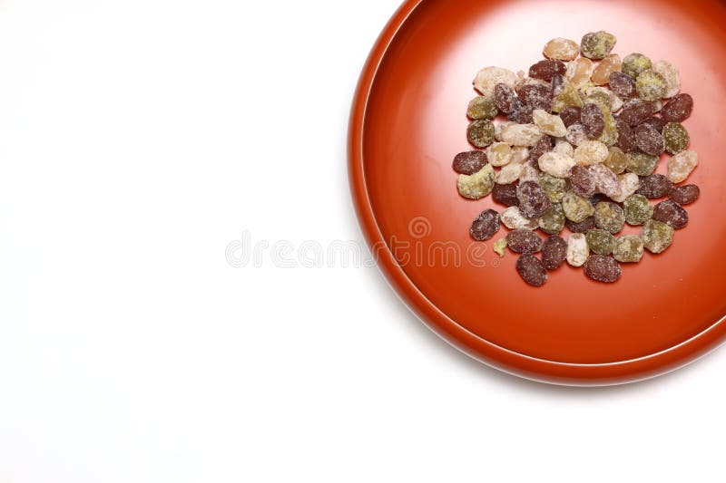 Japanese Sugared Beans in a Red Bowl Stock Image - Image of sweets ...