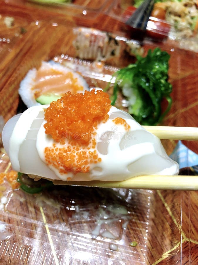 Sushi set box stock photo. Image of food, japanese, sushi - 181619166