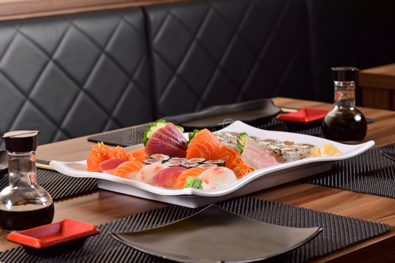 Japanese sushi mix stock image. Image of cream, cuisine - 109608713