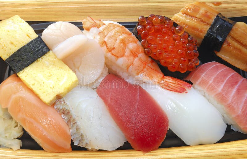 Japanese sushi set stock image. Image of dish, vegetable - 22743905