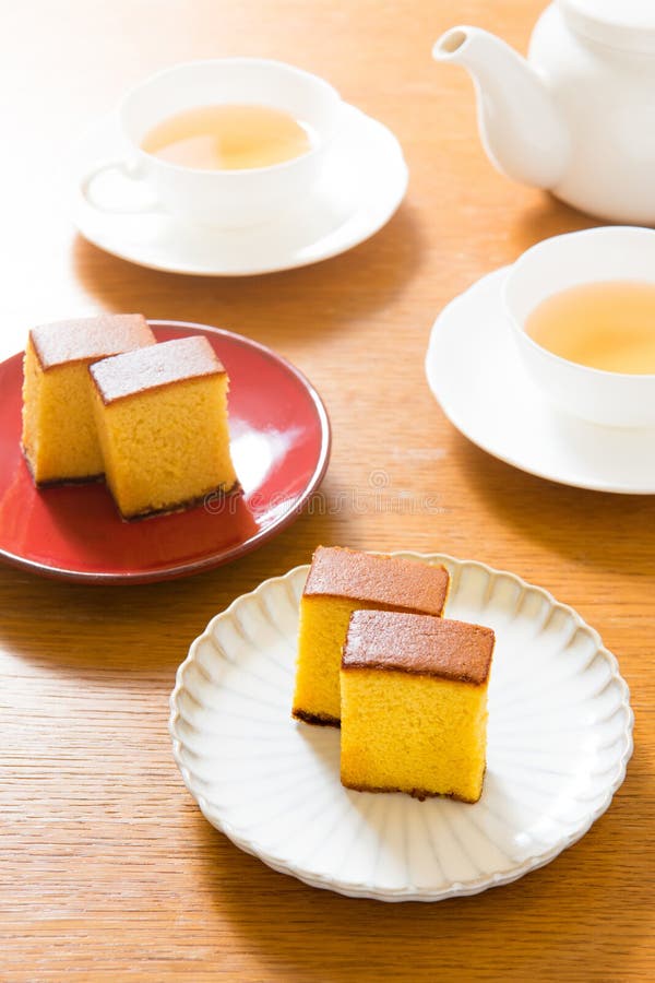 Japanese Sweets, Castella Cake, Japanese Sponge Cake Stock Photo ...