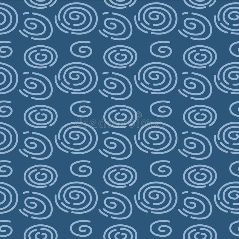 Japanese Swirl Softly Flower Vector Seamless Pattern Stock Vector ...