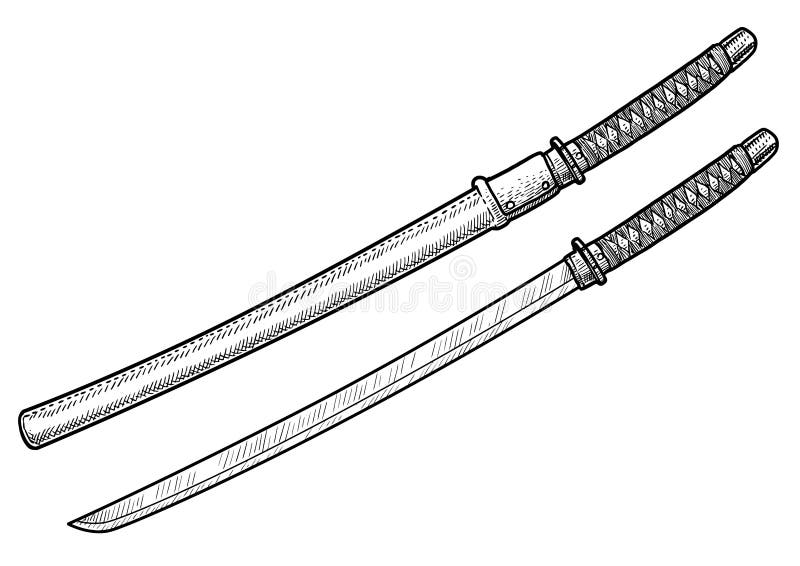 Realistic Sword Drawing Stock Illustrations – 117 Realistic Sword ...