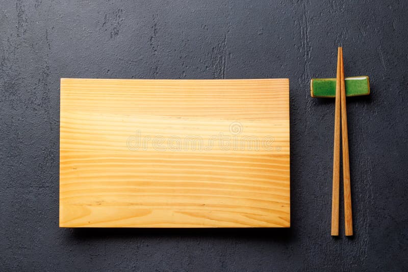 Japanese Table Setting with Wooden Board, Teapot, Chopsticks Stock ...