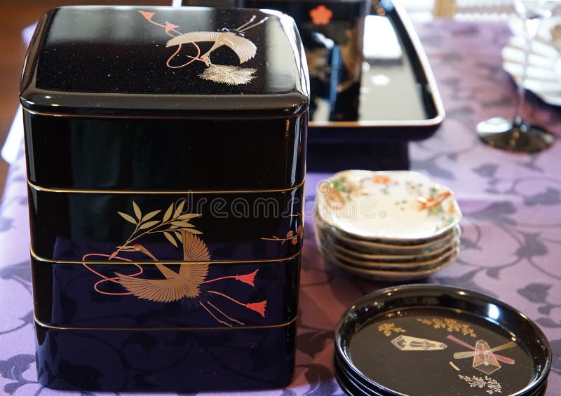 Japanese tableware stock image. Image of traditional - 208573349