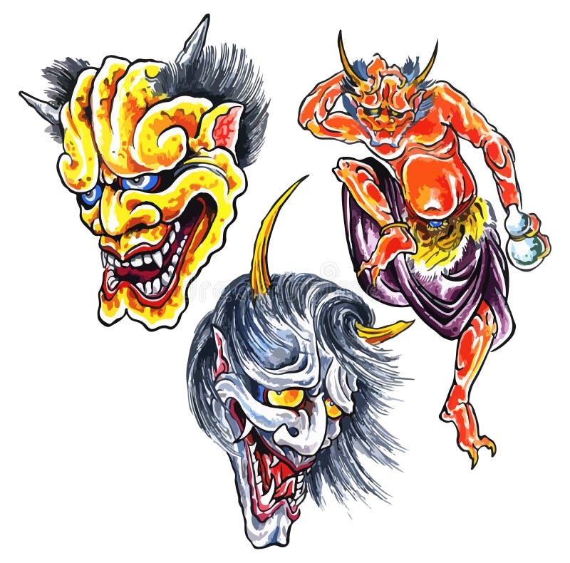 Japanese Oni Pattern Stock Illustrations – 298 Japanese Oni Pattern ...