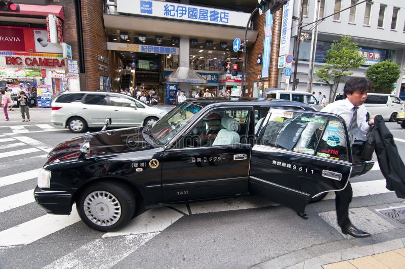 Japanese taxi editorial stock photo. Image of tokyo, transportation ...