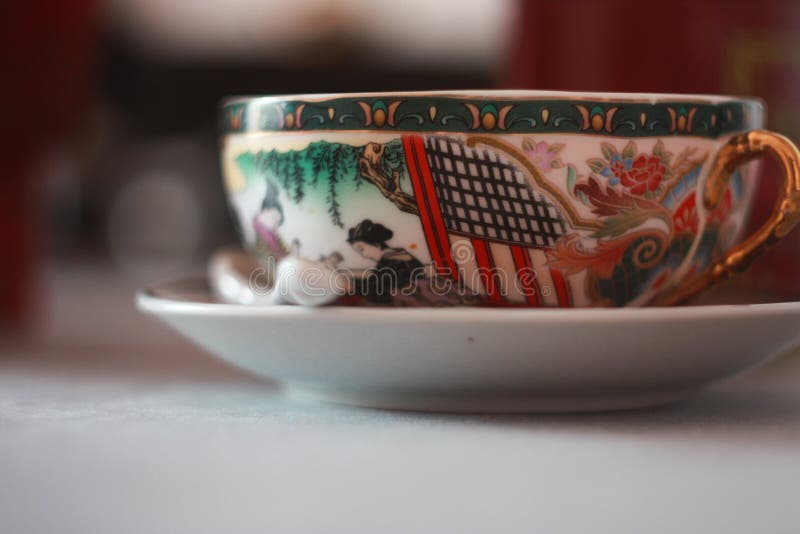 Japanese tea cup of marble stock image. Image of marble - 96114761