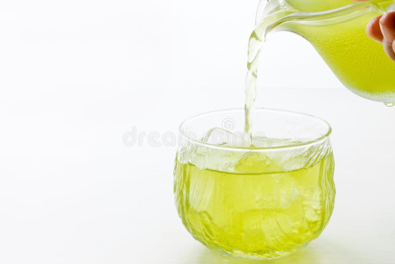 Japanese Tea, Green Tea, Cold Green Tea Stock Image - Image of mint ...