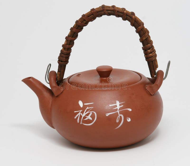 Japanese tea pot. stock image. Image of isolated, chagama - 4369693