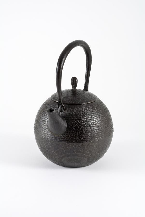 Japanese Tea Pot stock photo. Image of iron, sphere, black - 7528552