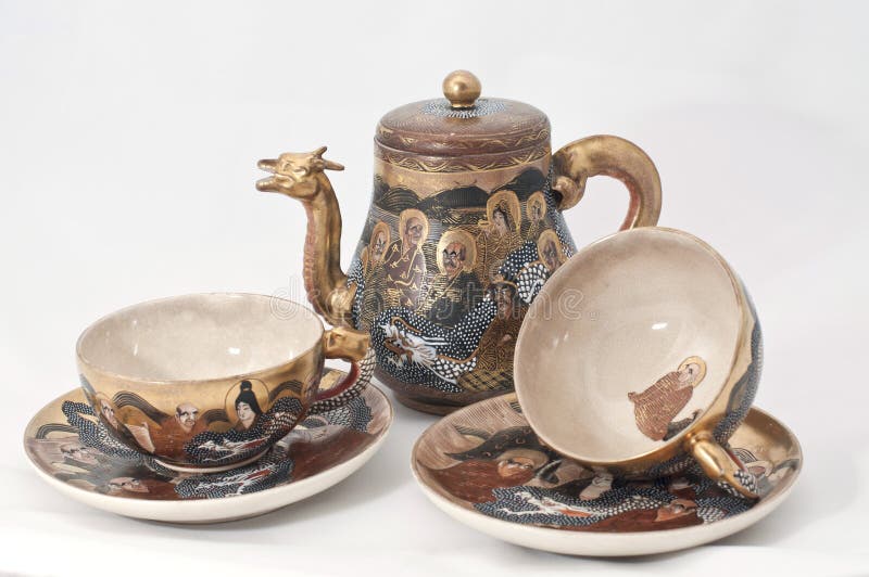 Japanese tea set stock image. Image of china, japanese - 17846277