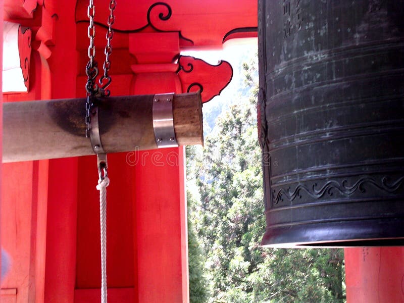 Japanese Temple Bell in Japan Stock Image - Image of japanese, gate ...