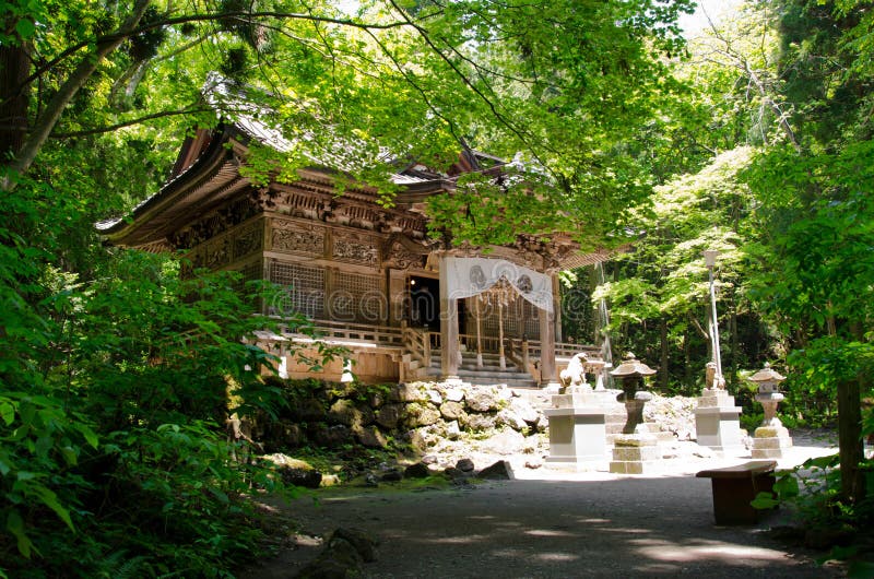 Japanese temple stock image. Image of forest, buddhism - 41492413