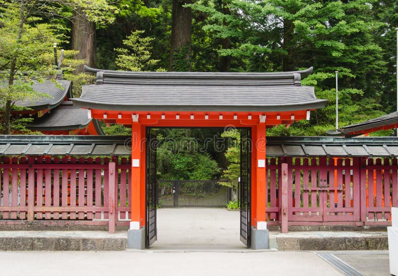 Japanese temple gate. stock image. Image of asia, shrine - 32086909