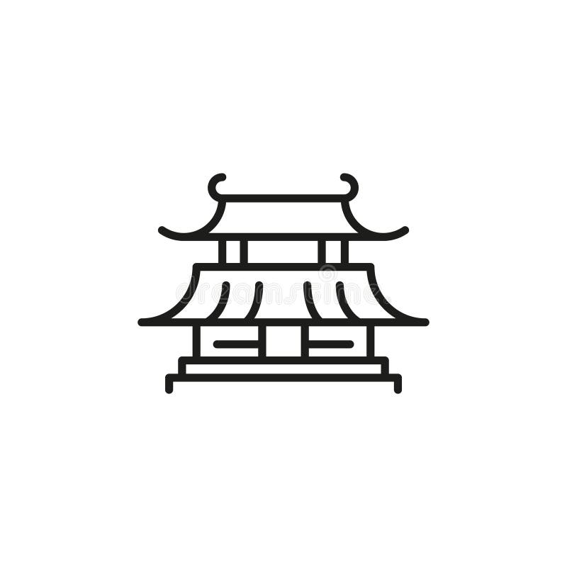 Japanese temple icon stock vector. Illustration of fairytale - 331319977
