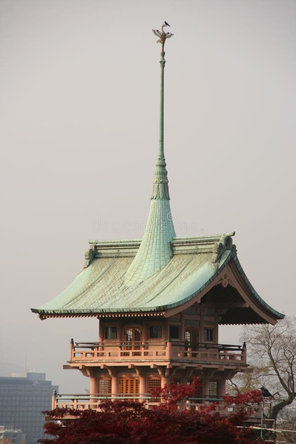 Japanese temple roof stock image. Image of autumn, culture - 25589301