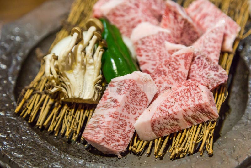 Japanese Teppanyaki Saga Beef (steak). Stock Photo - Image of beef ...