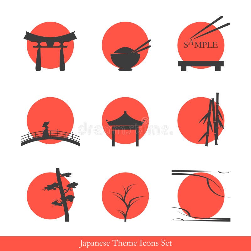 Red Sun Japan Flag stock illustration. Illustration of japan - 24632768