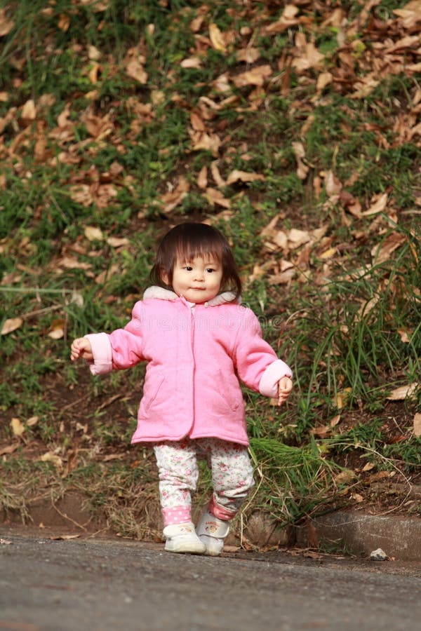 Japanese toddling girl stock photo. Image of baby, people - 64176244