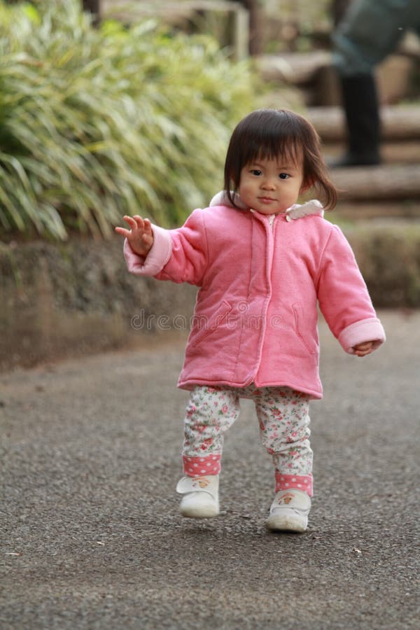 Japanese toddling girl stock photo. Image of female, woman - 64176308