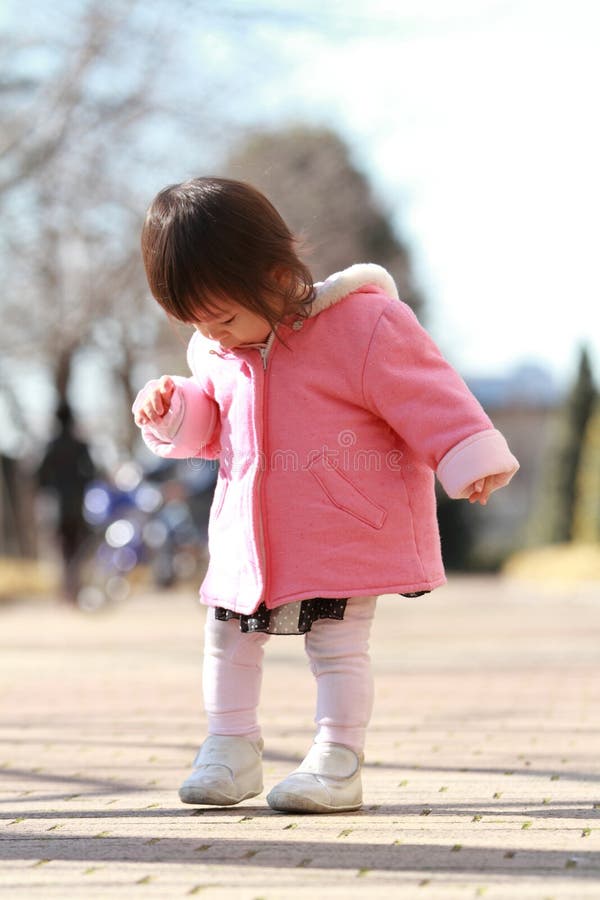 Japanese toddling girl stock photo. Image of female, cute - 64967332