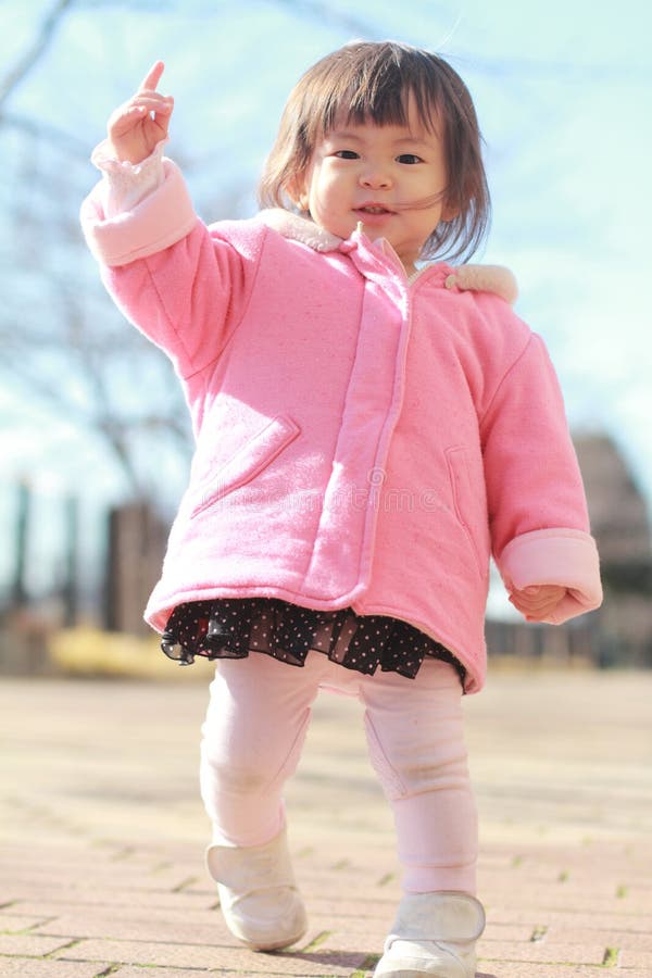 Japanese toddling girl stock image. Image of toddler - 64967213