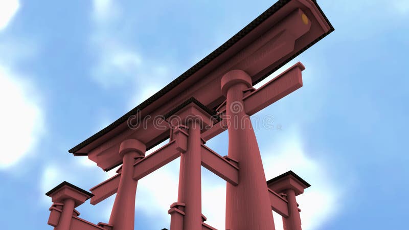 Japanese Torii Gate at Sunset Time Lapse Stock Video - Video of ...